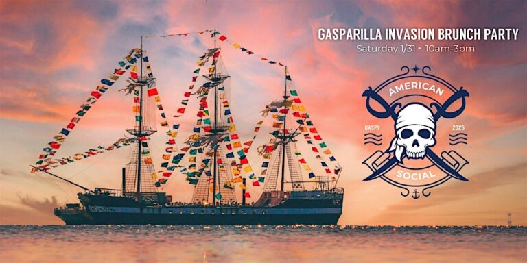 🥳 Gasparilla Invasion Brunch Party 2026 at American Social – Tampa 🏴‍☠️ ...